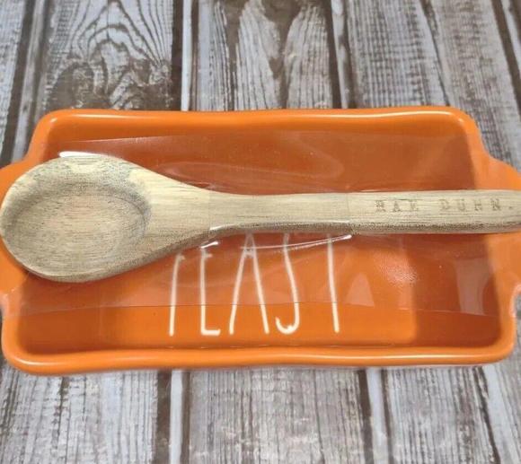 Rae Dunn | Other | Rae Dunn Mini Loaf Pan Feast With Wood Spoon ...